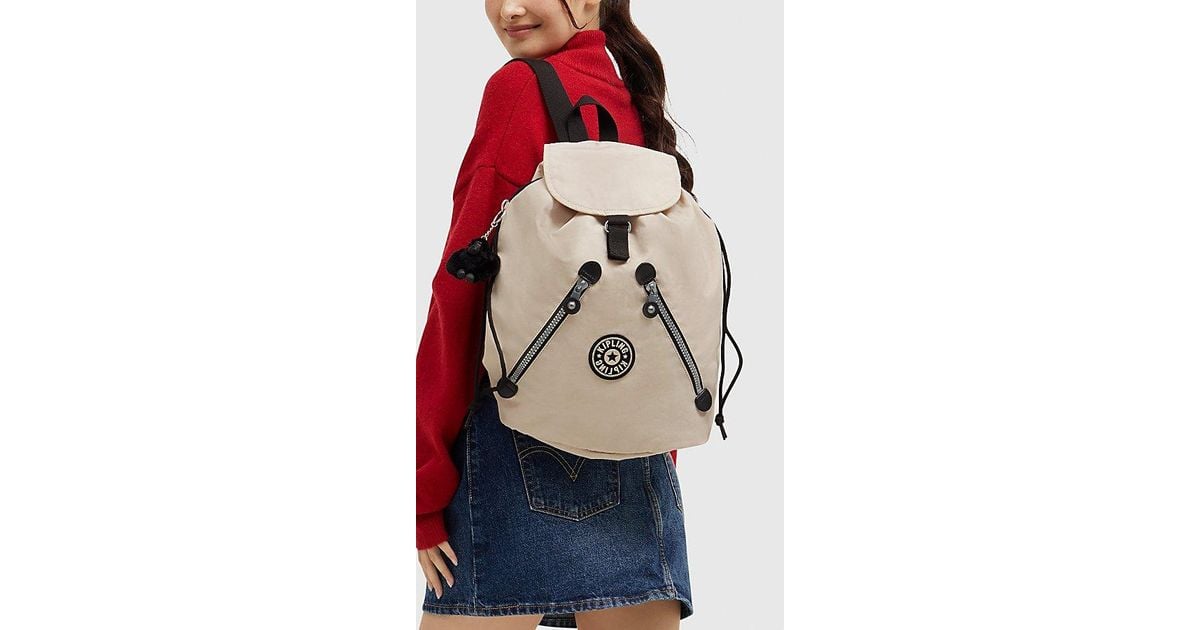 Kipling New Fundamental Heritage Nylon Large Backpack in Red | Lyst