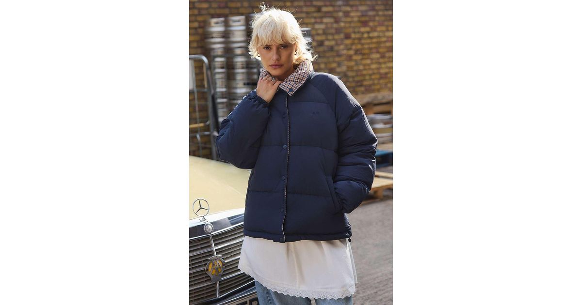 Damson Madder Pearl Reversible Puffer Jacket in Blue | Lyst UK