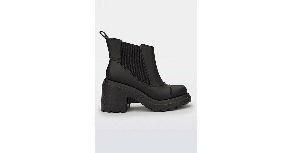 Melissa Courtney Heeled Chunky Boot in Black | Lyst