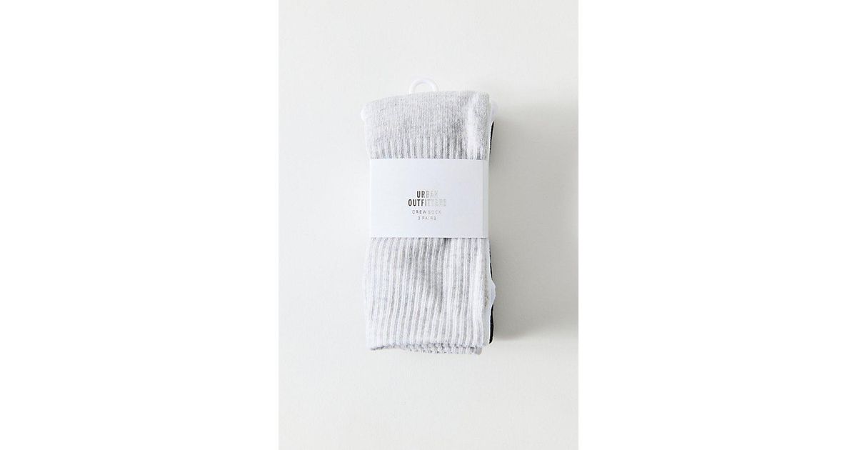 Urban Outfitters Uo Crew Sock 3-Pack in Blue | Lyst
