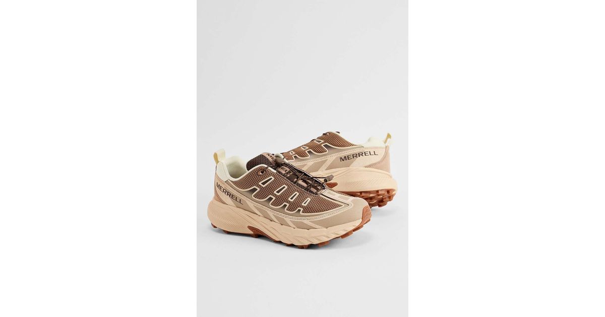 Merrell Brown Agility Peak 5 Trek Trainers in Natural | Lyst UK