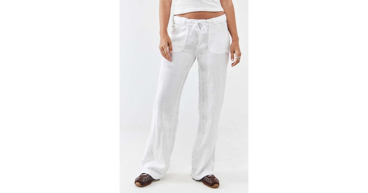 BDG White Five-pocket Linen Pants | Lyst UK