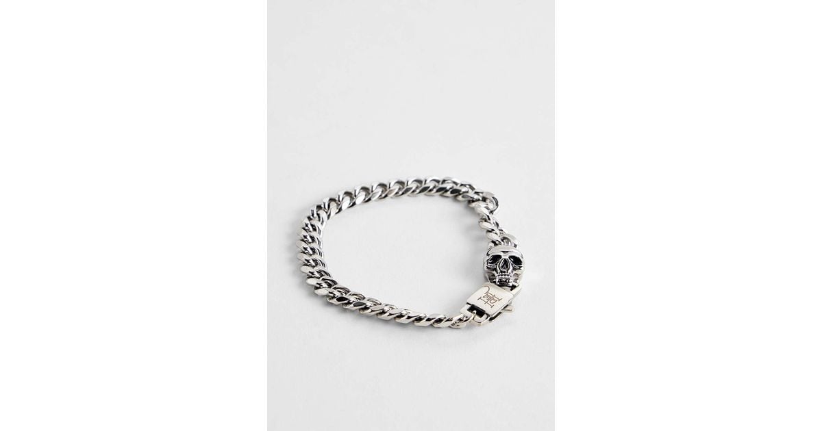 Ed Hardy Skull Bracelet in Metallic for Men | Lyst UK