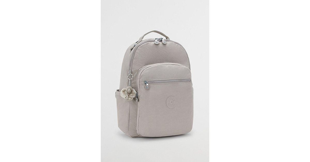 Kipling Seoul Large Nylon Backpack in Gray | Lyst