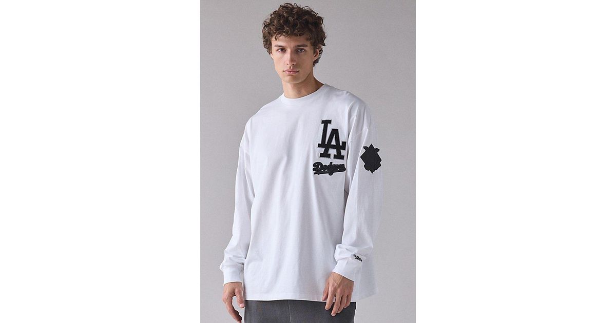 Pro Standard Mlb Los Angeles Dodgers Oversized Long Sleeve Tee in Gray ...