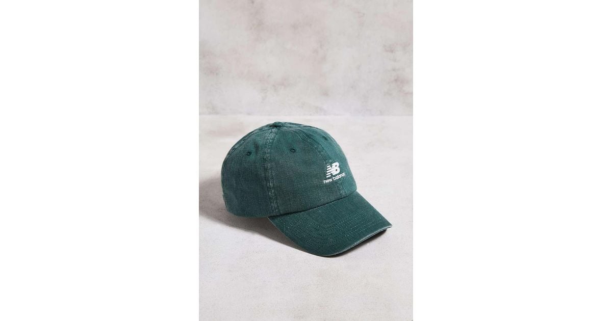 New Balance Washed Green Embroidered Cap for Men | Lyst UK