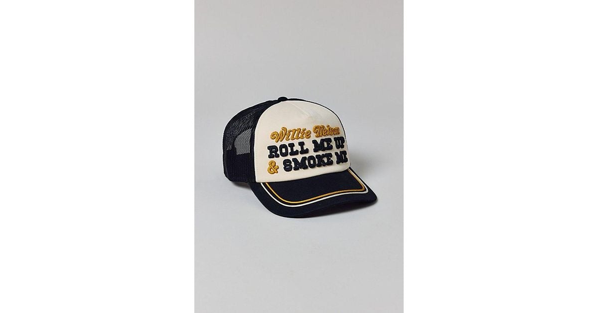 American Needle Willie Nelson Roll Me Up & Smoke Me Trucker Hat in Blue ...