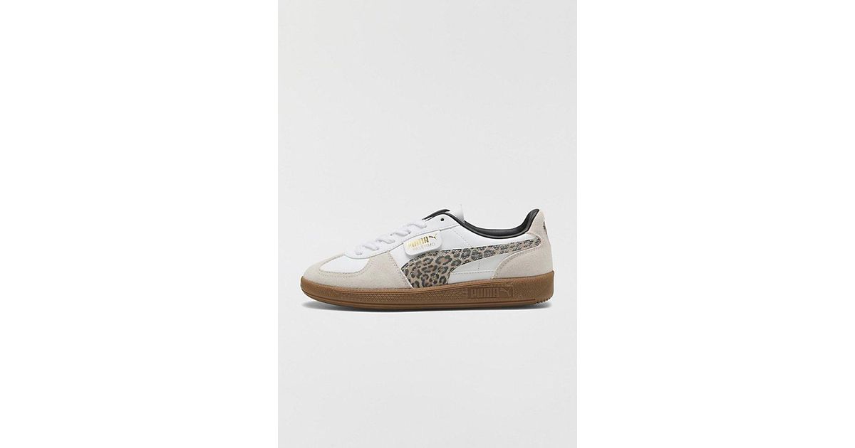 PUMA Palermo Leopard Print Sneaker in White | Lyst