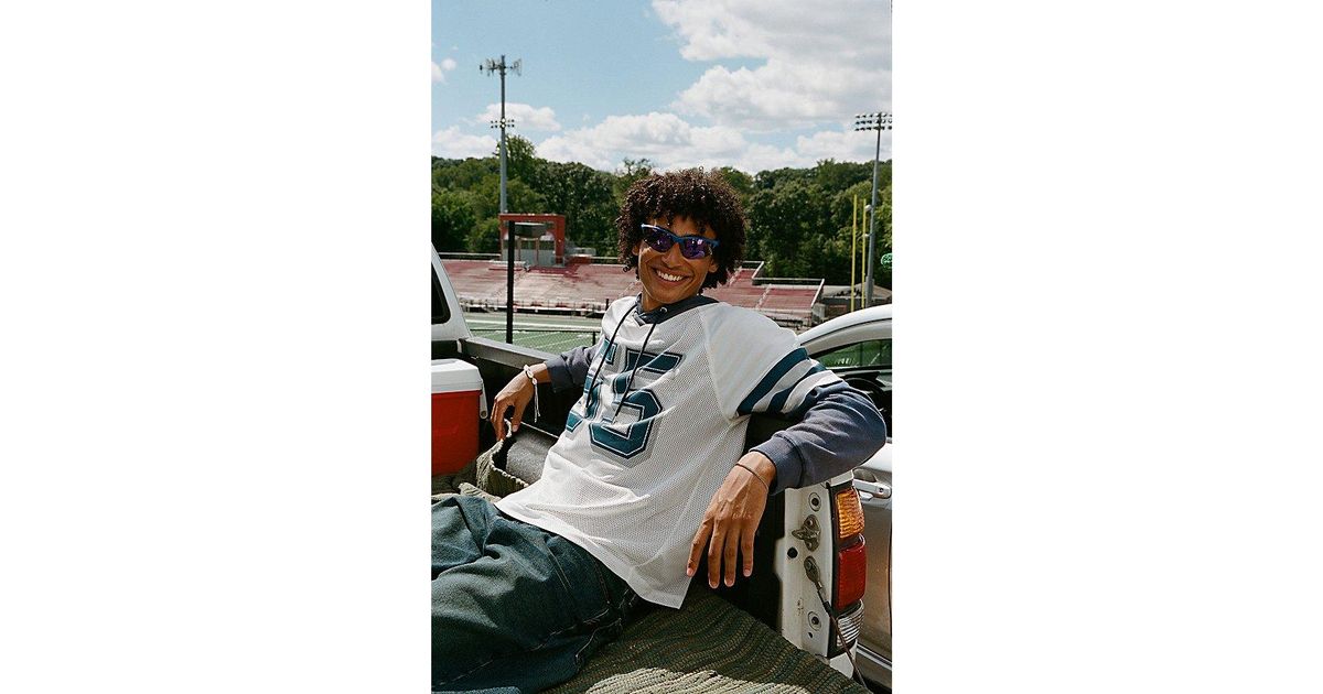 Standard Cloth Football Jersey V-Neck Tee in Blue for Men | Lyst