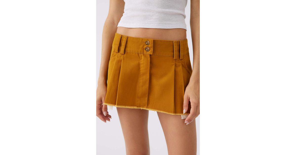 BDG Sydney Pleated Low-rise Mini Skirt in Brown | Lyst BDG Sydney Pleated Low-rise Mini Skirt in Brown | Lyst