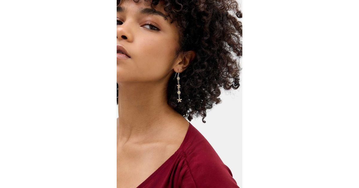 Silence + Noise Silence + Noise Petal Link Earrings 2-pack in Red | Lyst UK