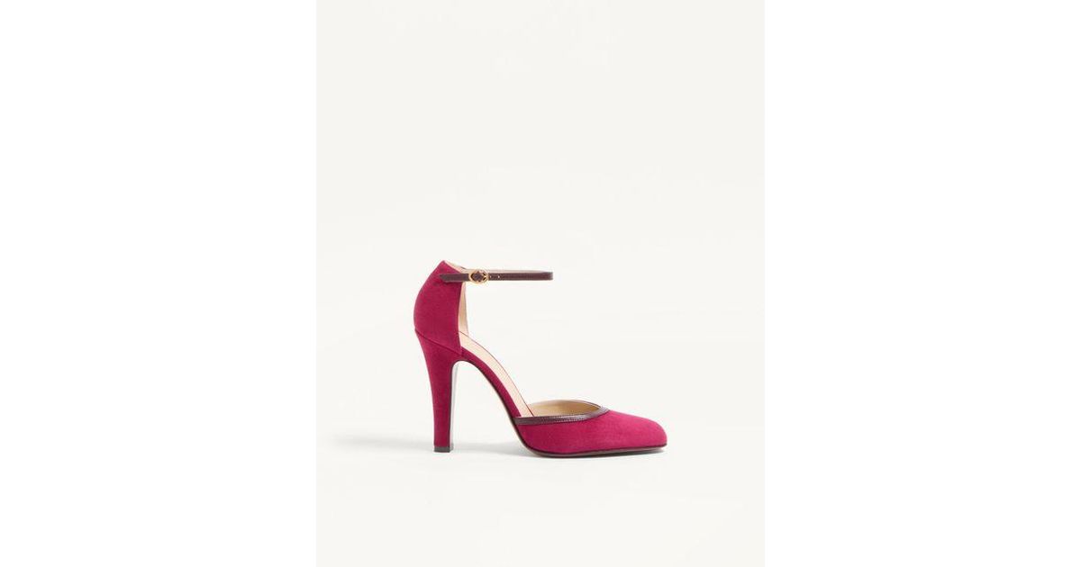 Valentino Garavani Hi Dolly Suede Pump 105Mm in Pink | Lyst UK
