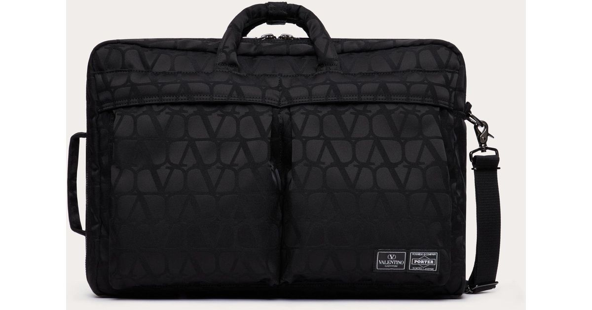 Valentino Garavani And Porter 3way Briefcase in Black for Men | Lyst