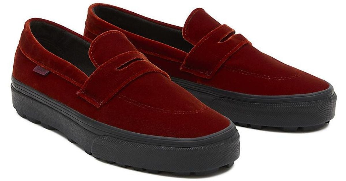 Vans Style 53 Velvet Shoes in Red | Lyst UK