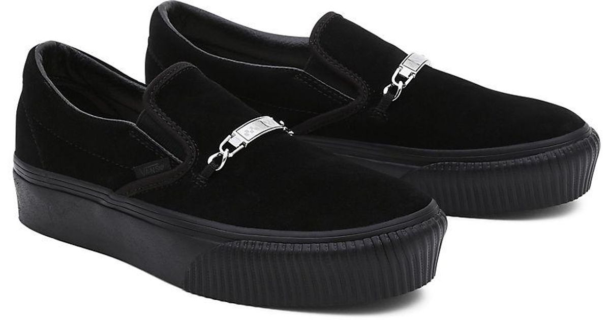 Vans X Karina Rozunko Slip-on Platform Shoes in Black | Lyst UK