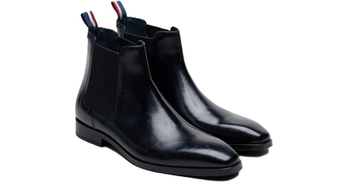 Ben Sherman Kendrick Leather Boots in Black for Men | Lyst UK
