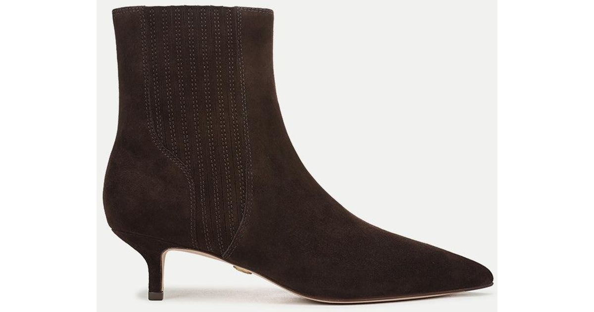 Veronica Beard Lisa Kitten-heel Ankle Boot in Brown | Lyst