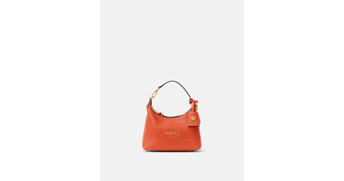 Versace Tag Hobo Handbag in Red | Lyst