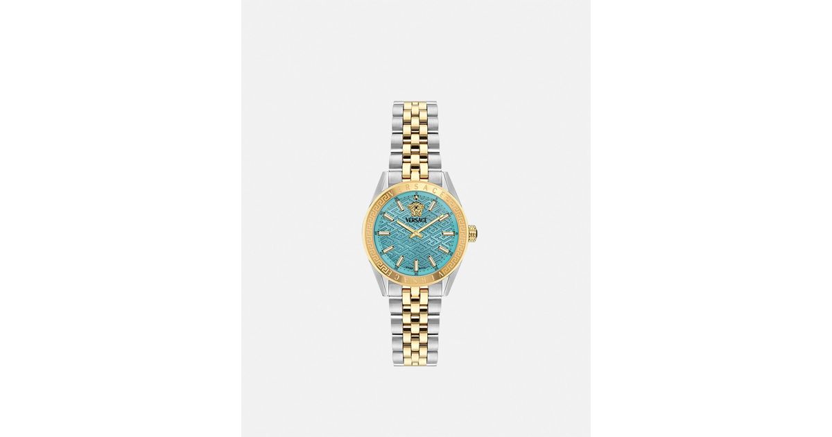 Versace V-code Lady Watch in Blue | Lyst