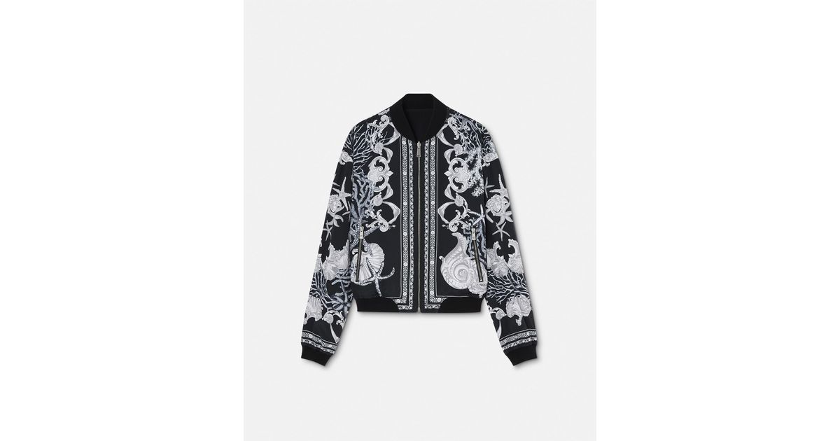 Versace Barocco Sea Reversible Jacket in Black for Men | Lyst