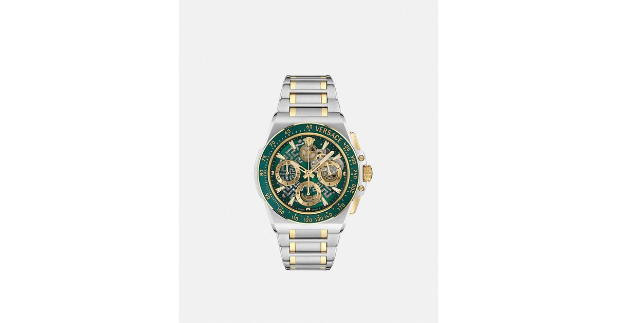 Versace Greca Extreme Chrono Skeleton Watch in White for Men | Lyst UK