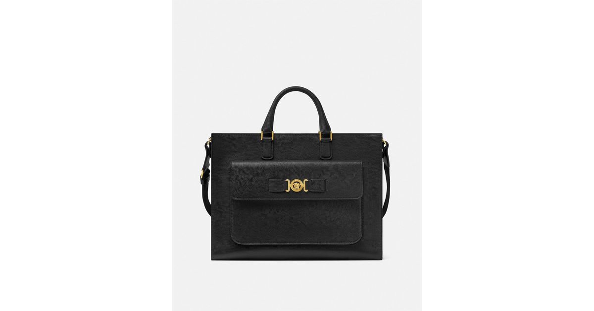 Versace Medusa Biggie Briefcase in Black for Men | Lyst