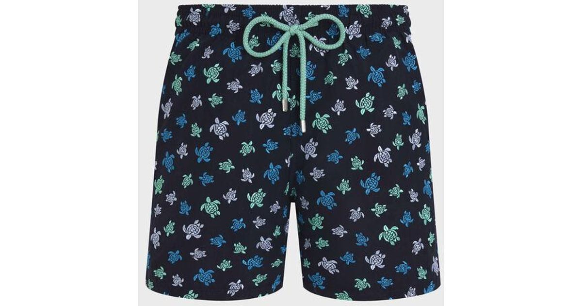 Vilebrequin Embroidered Swim Trunks Micro Ronde Des Tortues - Limited ...