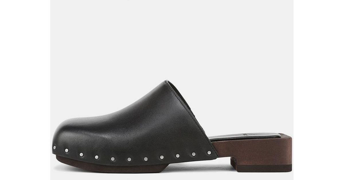 Vince Margarita Leather Clog in White | Lyst