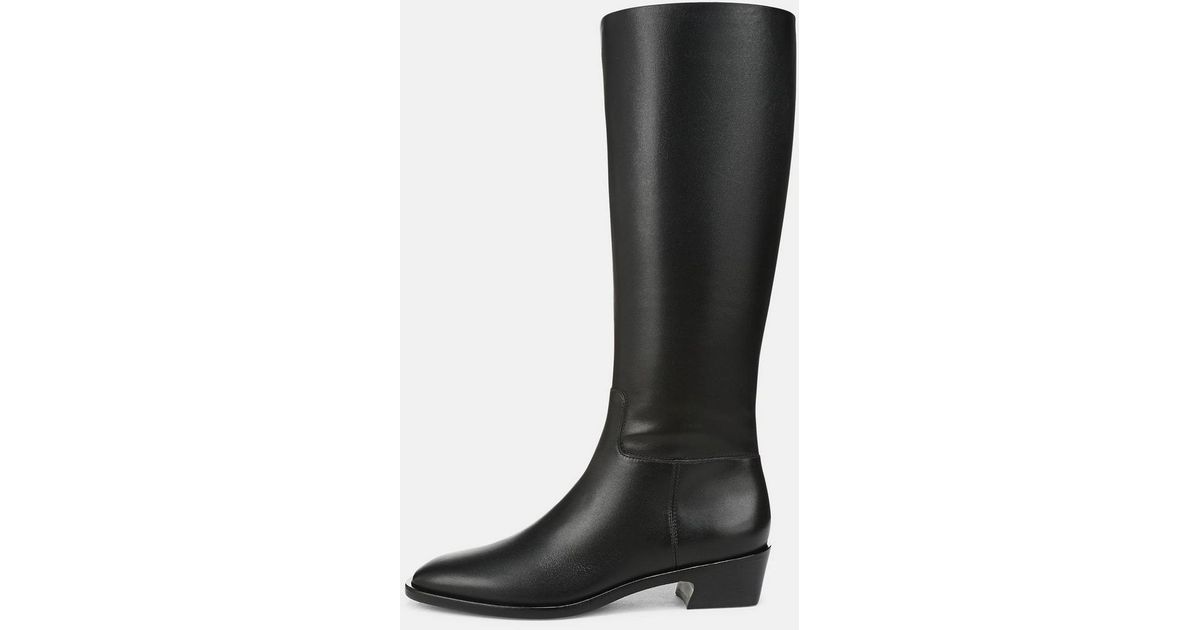 Vince Andes Leather Knee Boot in Black | Lyst