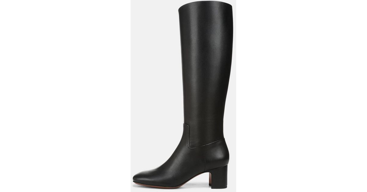 Vince Kellan Leather Knee Boot in Black | Lyst