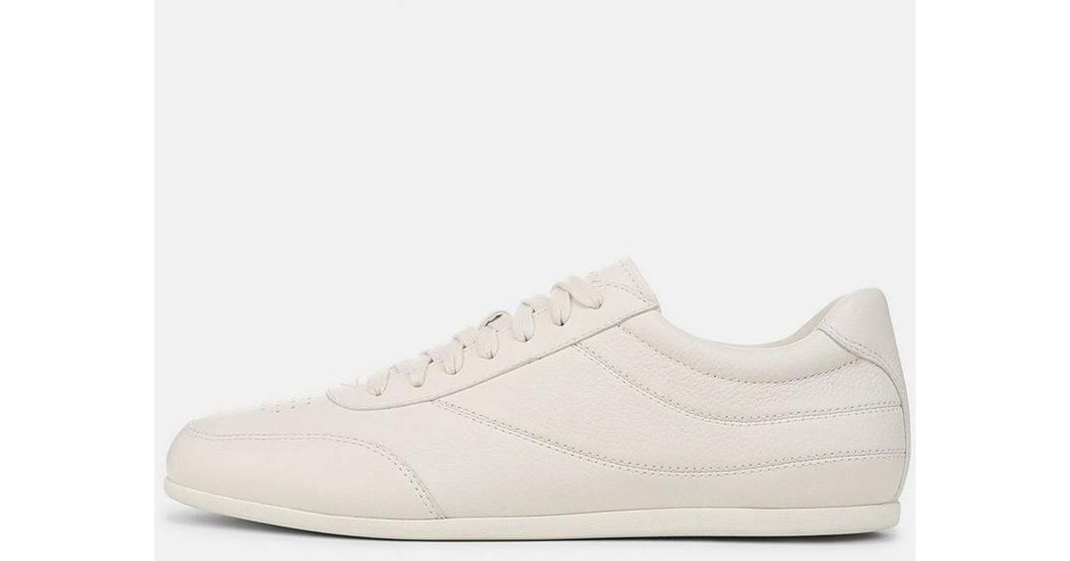 Vince Jet Leather Trainer in White for Men | Lyst