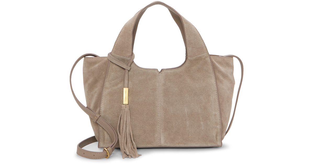 Vince Camuto Aleah Satchel Bag in Gray | Lyst