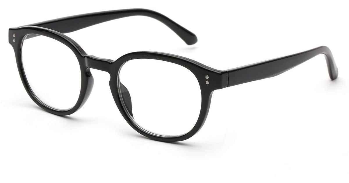 Vitallite Mod. 523 Reading Glasses Acetate Round in Black | Lyst UK
