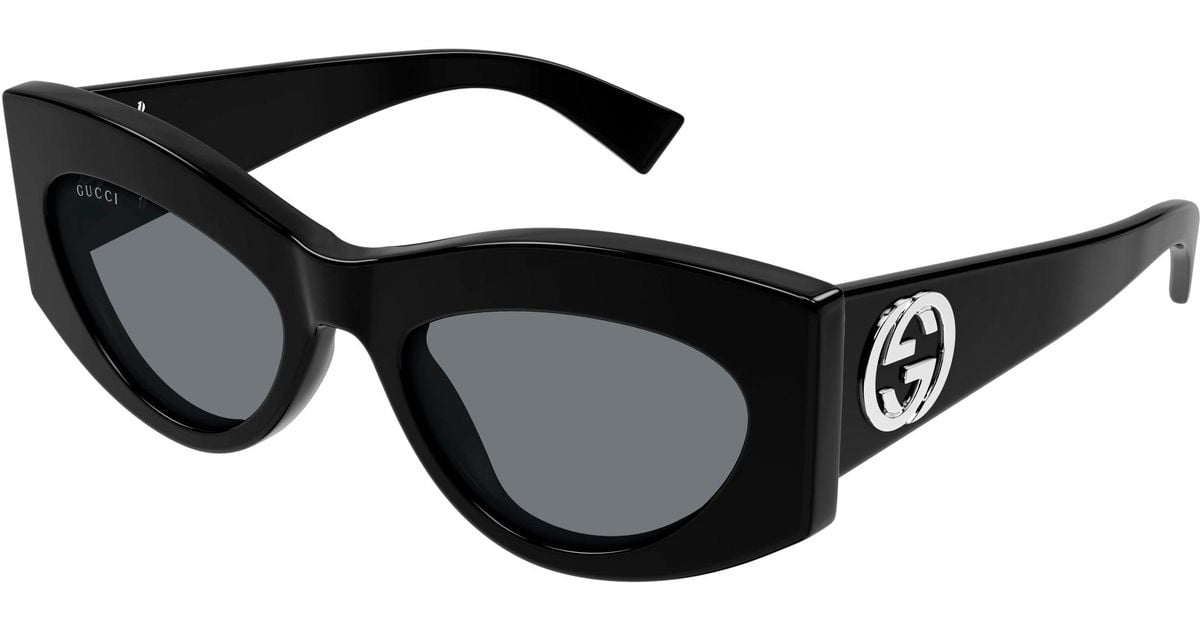 Gucci Gg1843S 001 Sunglasses Acetate Smoke Cat Eye in Black | Lyst UK