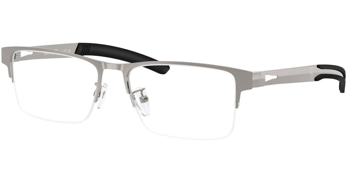 FERRARI SCUDERIA Fz7017D 110 Optical Frames Metal Transparent Squared ...
