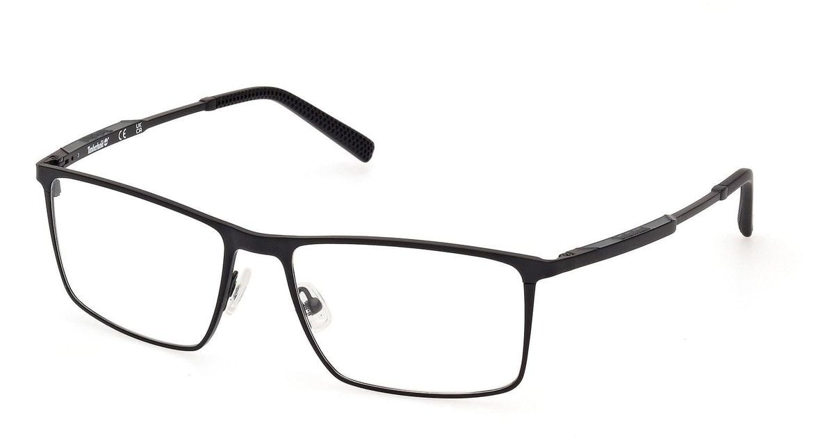Timberland Tb50007 002 Optical Frames Metal Squared Normal in Black for ...