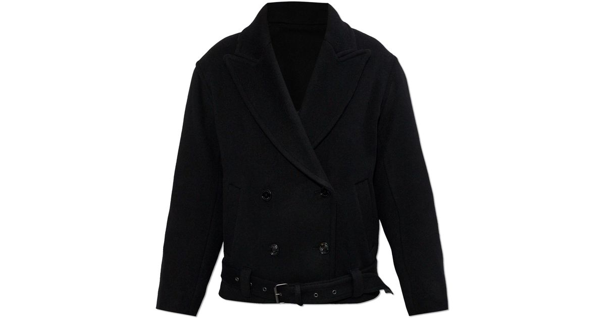 Isabel Marant Wool Jacket 'Warna' in Black | Lyst UK