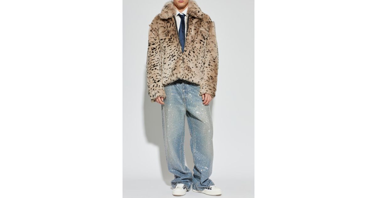 Amiri Fur Jacket in Blue for Men | Lyst