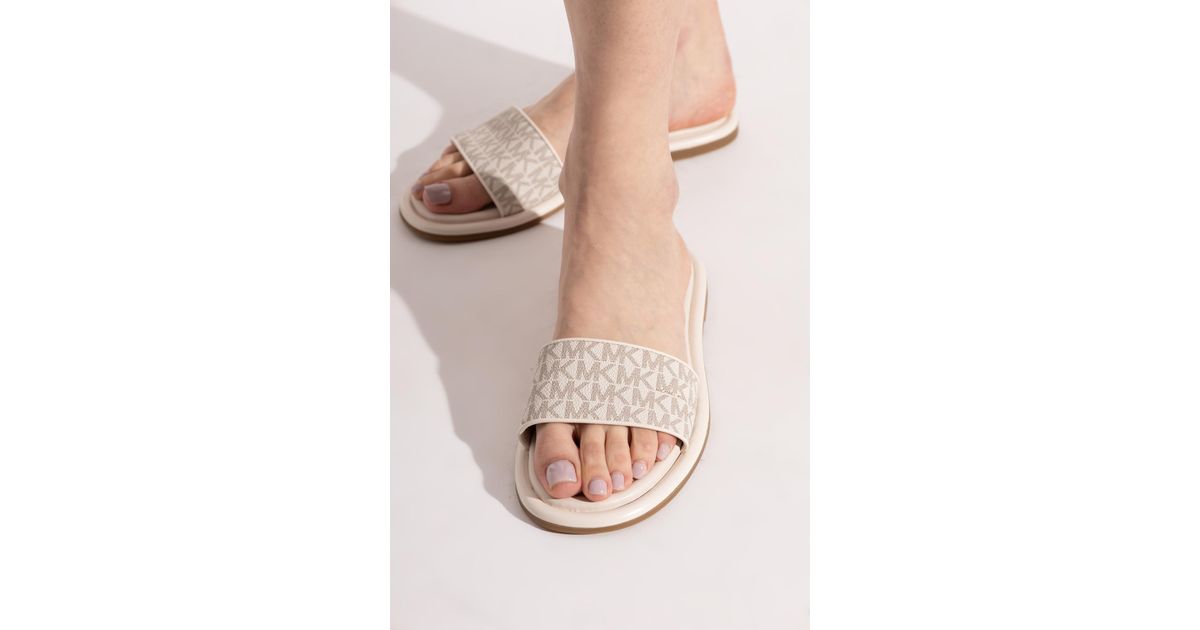 MICHAEL Michael Kors Slides Dana in Natural | Lyst