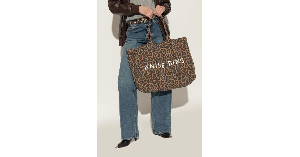 Anine Bing Shopper Bag "Leo" in Brown | Lyst