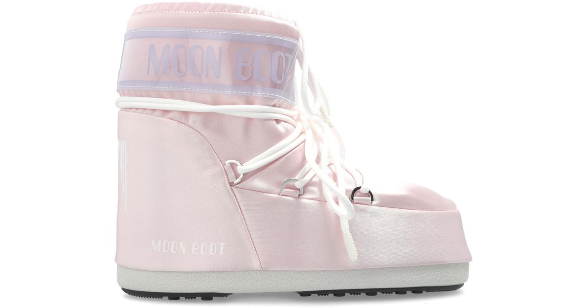 Moon Boot Snow Boots 'Icon Low Pearly' in Pink | Lyst UK