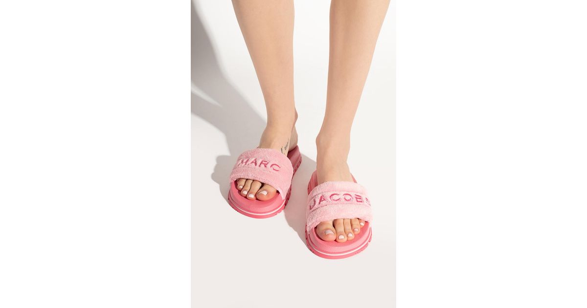 Marc Jacobs The Terry Slide in Pink | Lyst