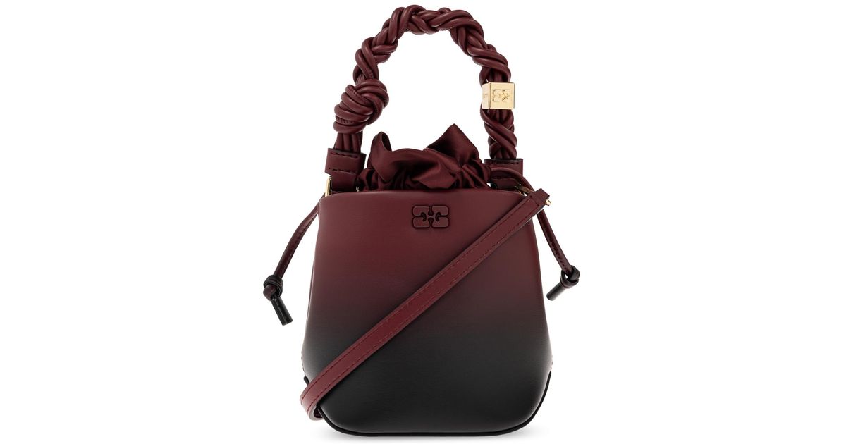 Ganni 'Bou' Hand-Held Bucket Bag in Red | Lyst UK