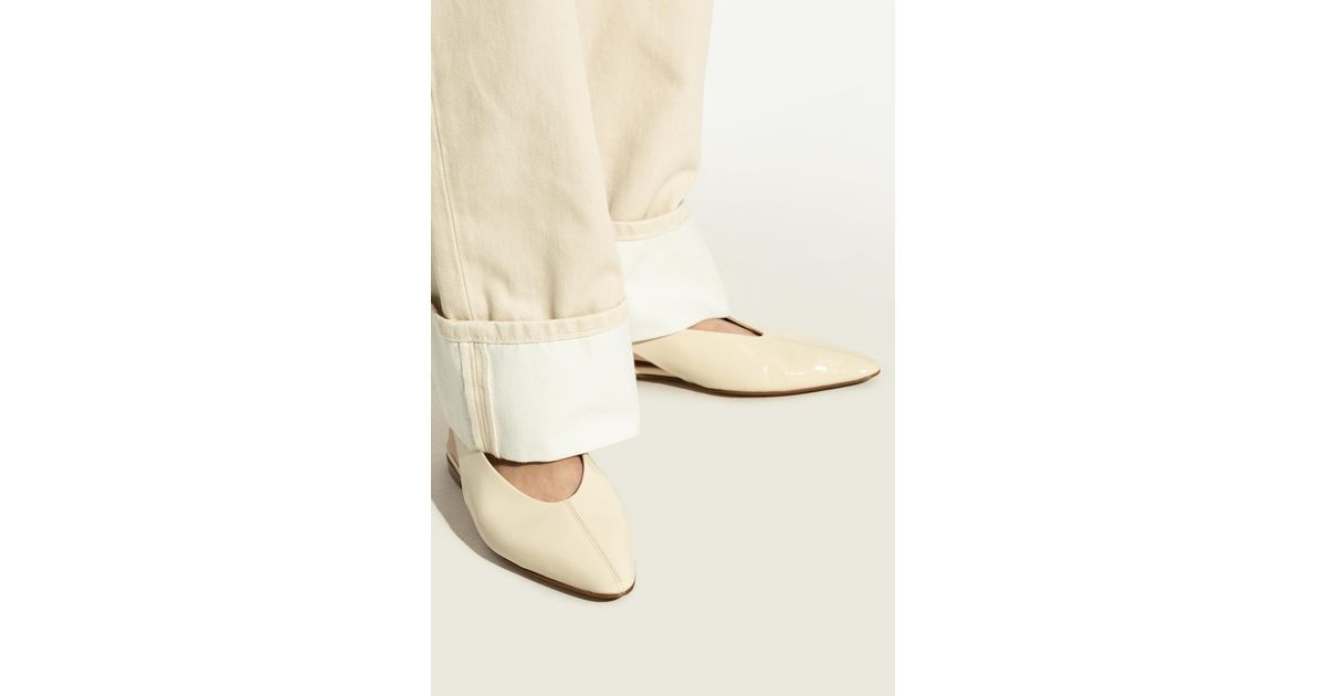 Bottega Veneta Sofia Open-Back Shoes in Natural | Lyst