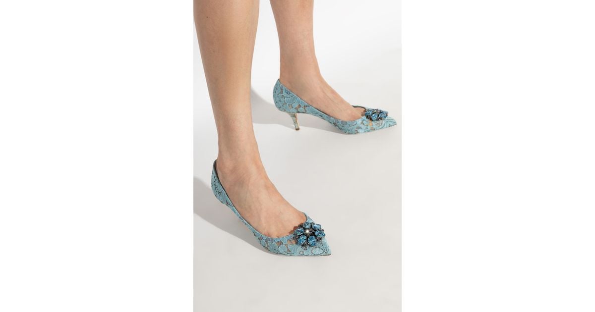 Dolce & Gabbana Heeled Shoes Bellucci in Blue | Lyst