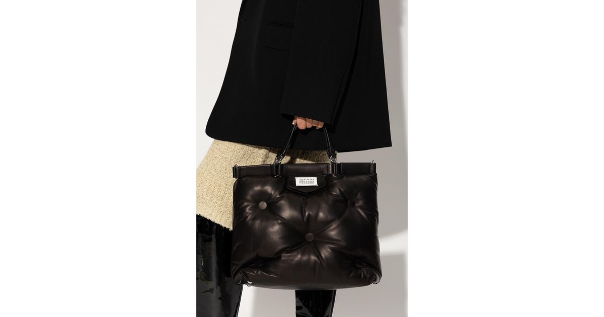 Maison Margiela 'Glam Slam Shopping Medium' Shoulder Bag in Black | Lyst