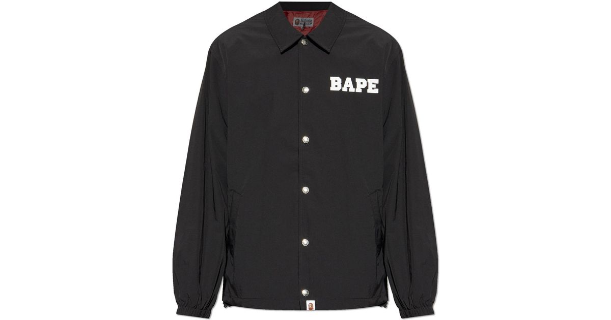 A Bathing Ape Light Jacket With Logo in Black for Men | Lyst UK
