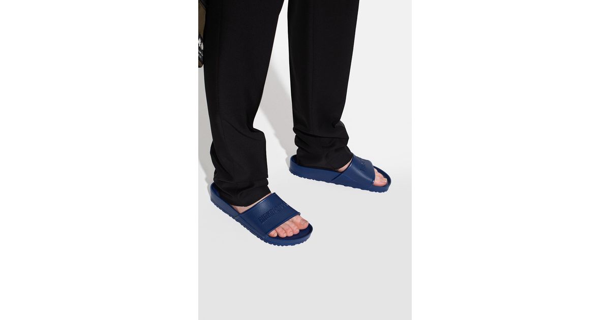 Birkenstock 'barbados Eva' Slides in Blue for Men | Lyst