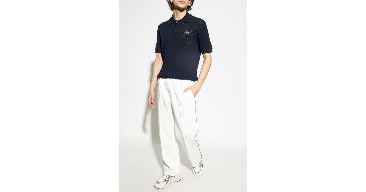 Lacoste Knit Polo in Blue for Men | Lyst