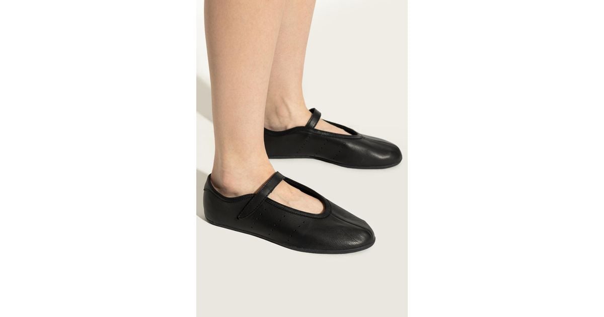 adidas Originals Leather Ballet Flats 'Stan Smith Lo' in Black | Lyst